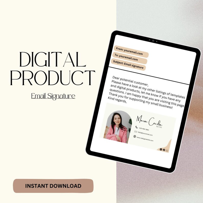 Email Signature Template - Etsy