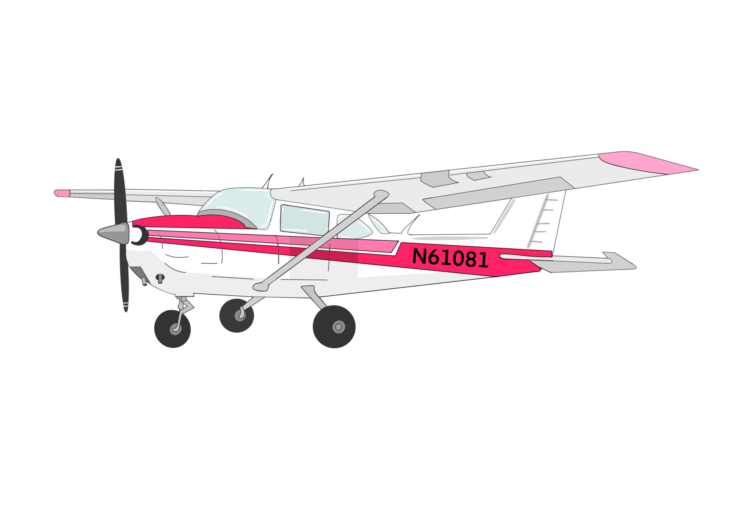 Pink C-172 Sticker Cessna 172 Sticker Women in Aviation - Etsy