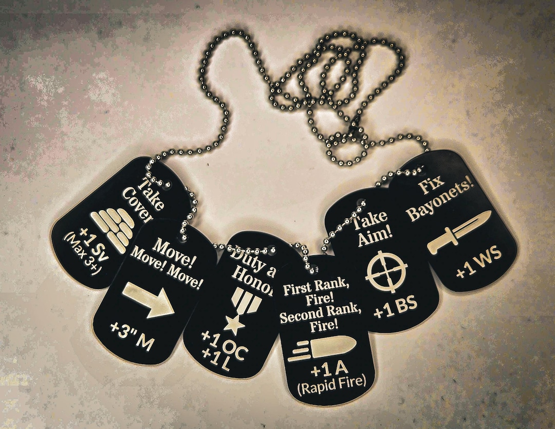 Imperial Guard Command Tokens – Laser-engraved Dog Tags for Warhammer ...