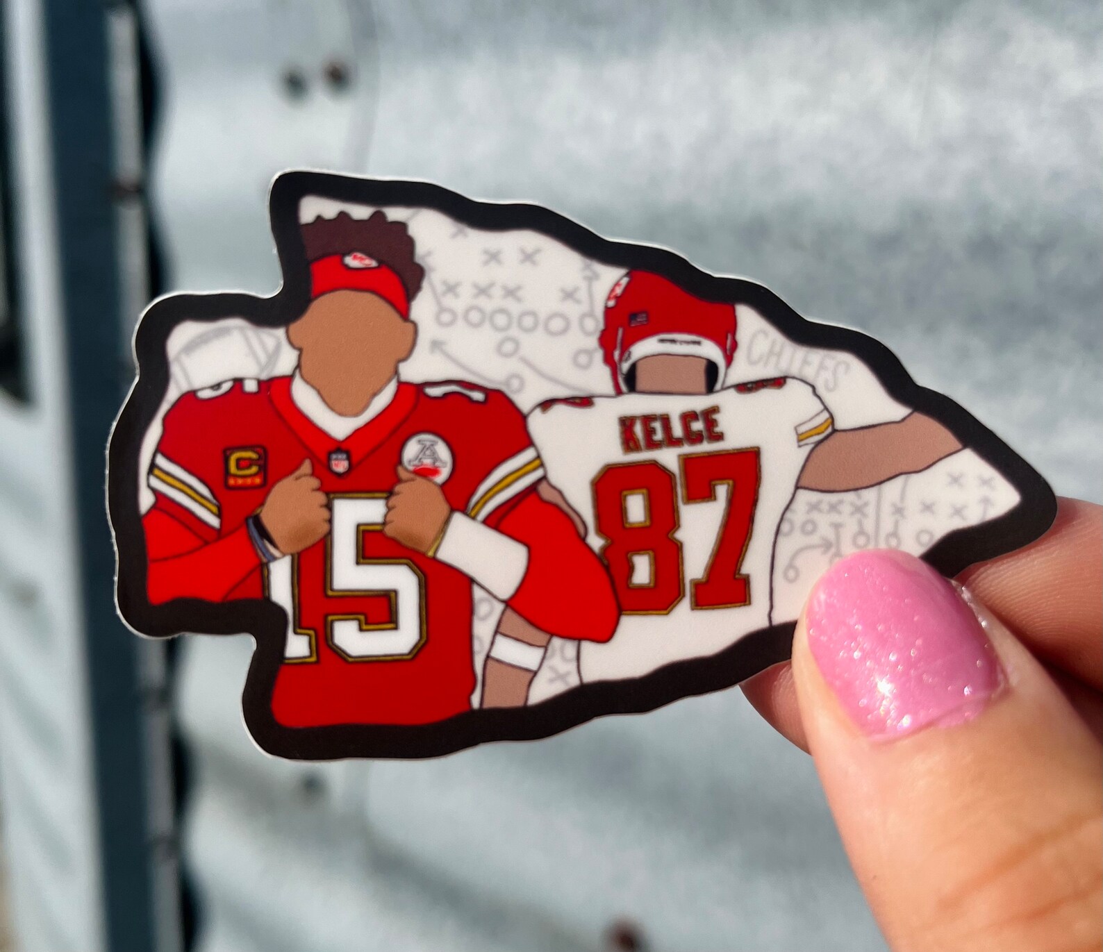 Kansas City Chiefs Sticker Mahomes & Kelce - Etsy