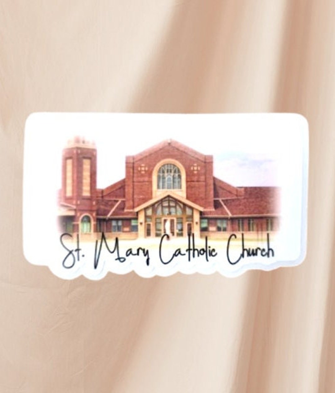 Custom Church Sticker, Custom Photo Sticker, Easy Peel Die Cut Sticker ...