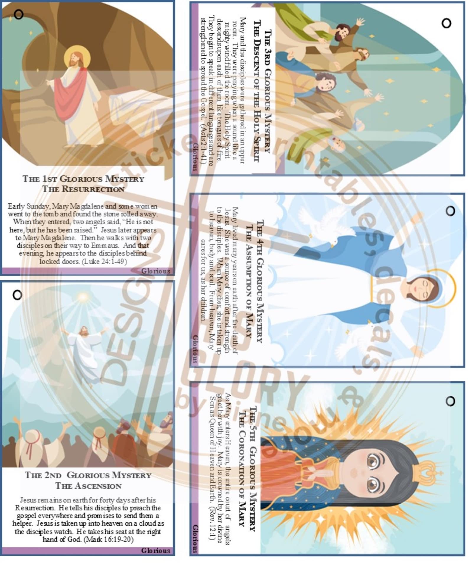 Printable Rosary Booklet How to Pray Rosary Teach Kids to Pray Rosary ...