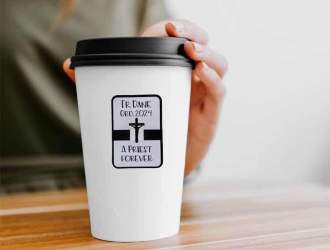 Custom Priest Ordination Gift Waterproof Sticker for Priest Gift Easy ...