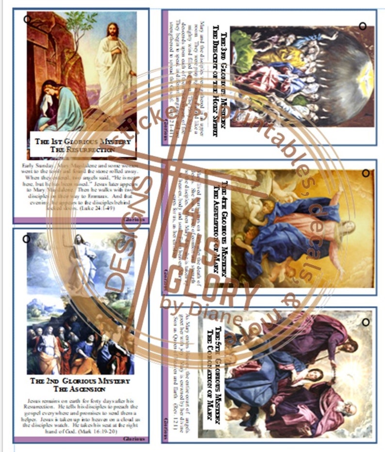 Printable Rosary Booklet How to Pray Rosary Teach Kids to Pray Rosary ...