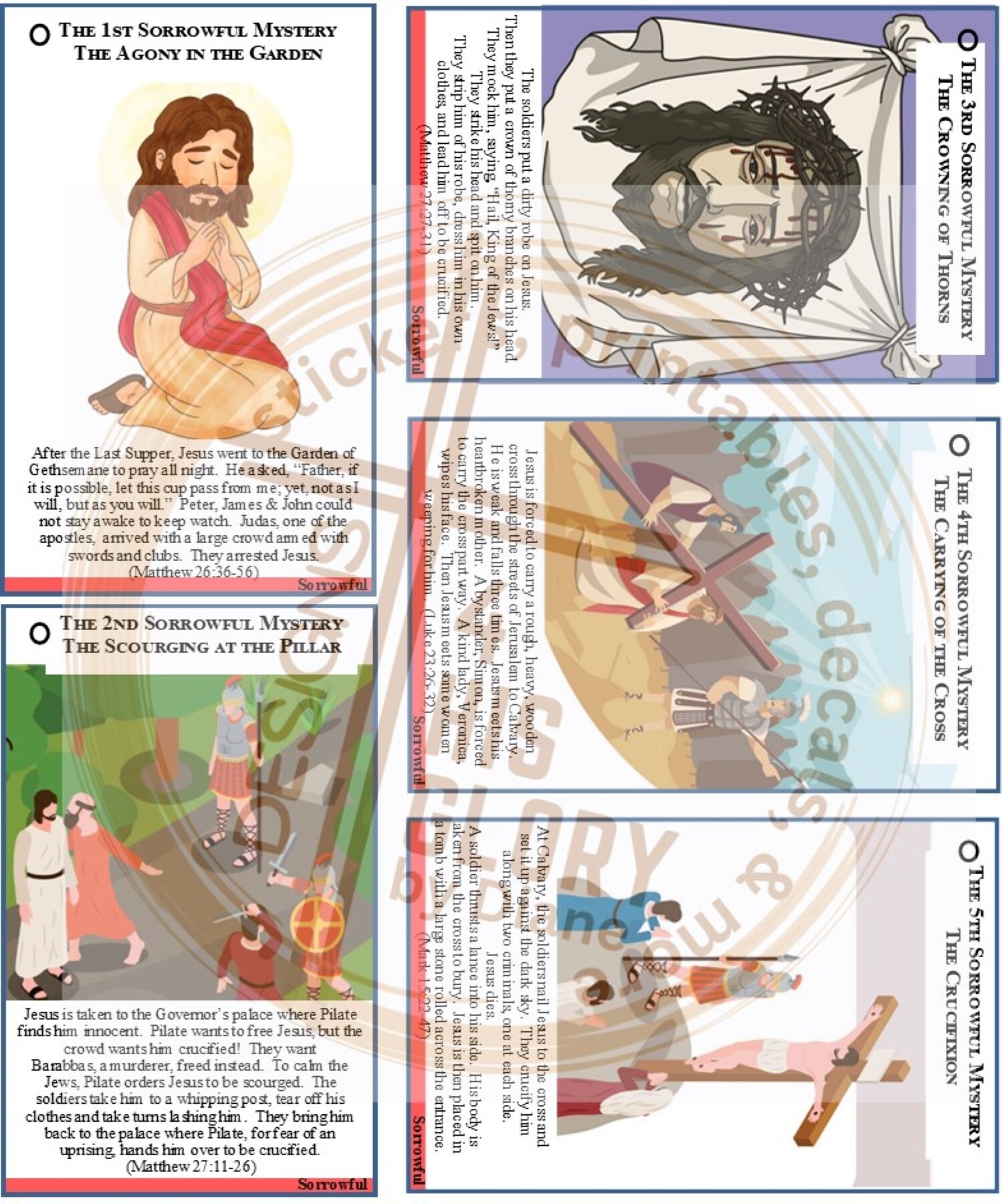 Printable Rosary Booklet How to Pray Rosary Teach Kids to Pray Rosary ...