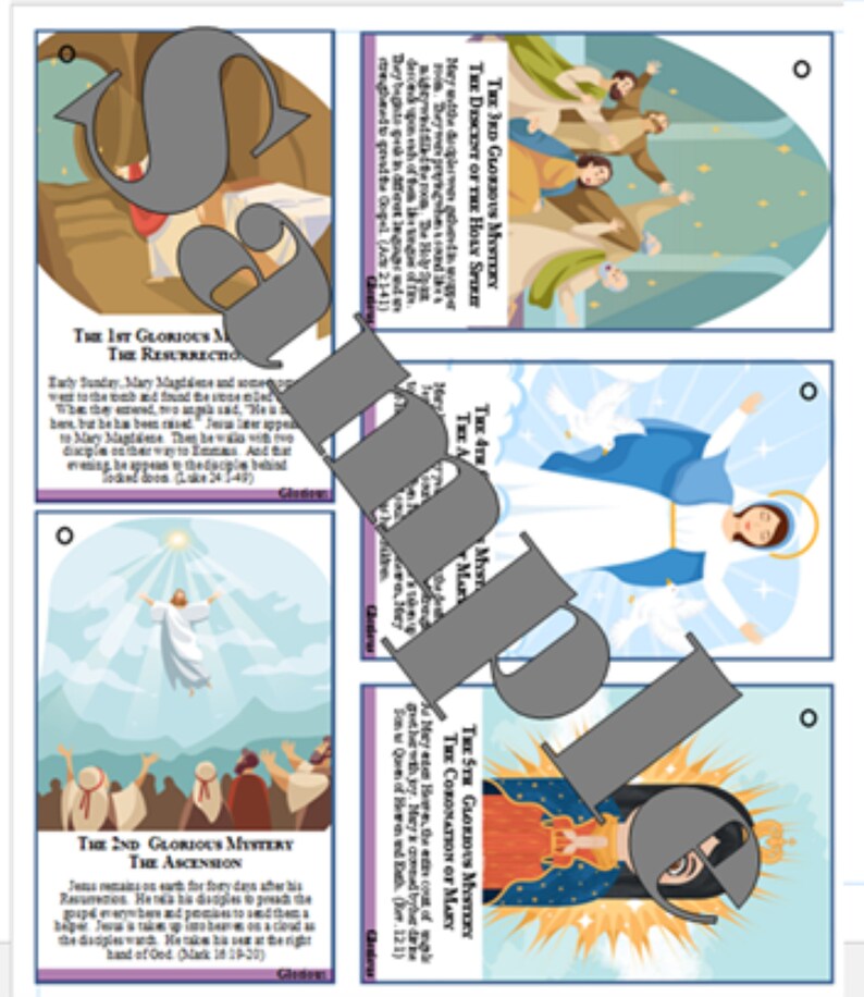 Printable Rosary Booklet How to Pray Rosary Teach Kids to - Etsy