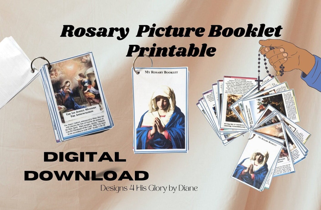 Printable Rosary Booklet How to Pray Rosary Teach Kids to Pray Rosary ...