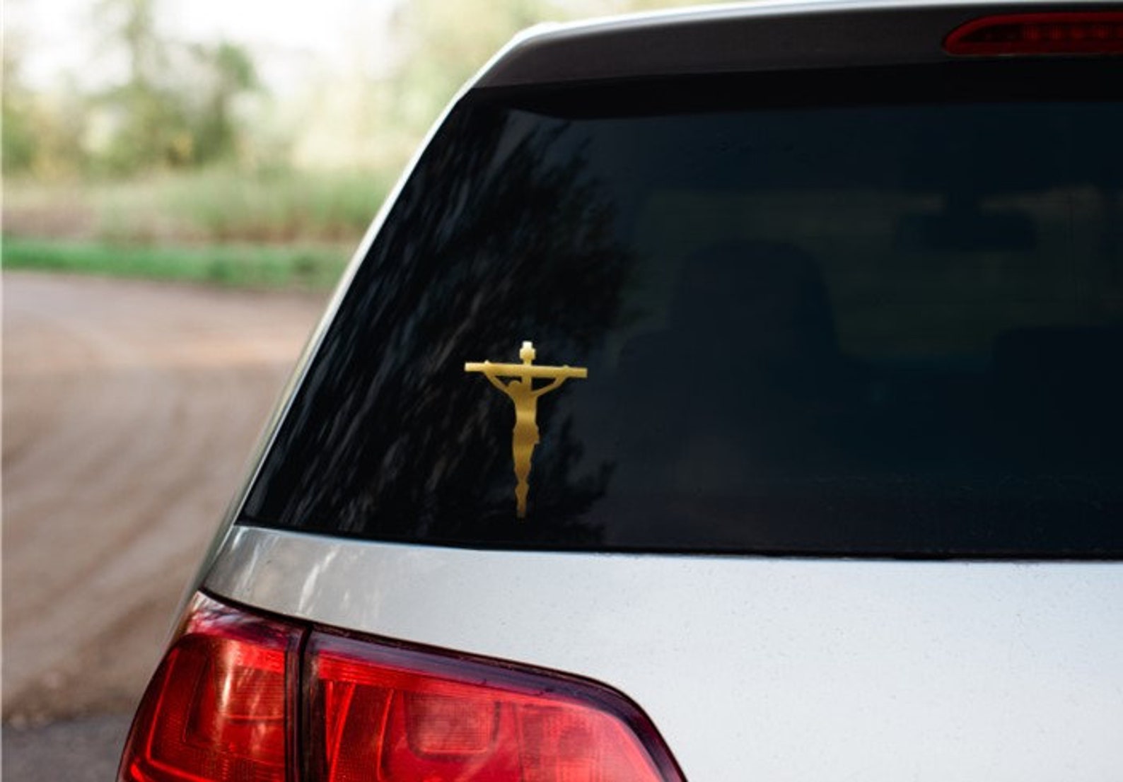 Crucifix Decal for Car Window Vinyl Jesus Crucified Sticker Water ...