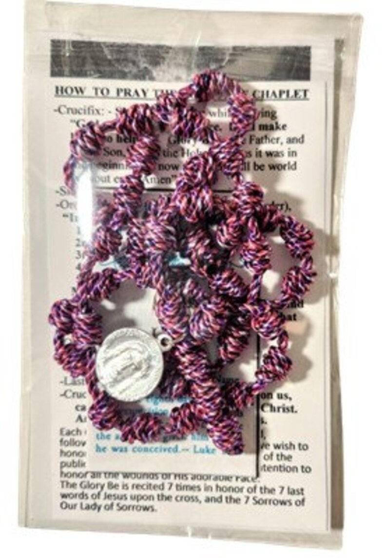 Holy Face Chaplet Rosary How to Pray Holy Face Knotted Rosary Handmade ...