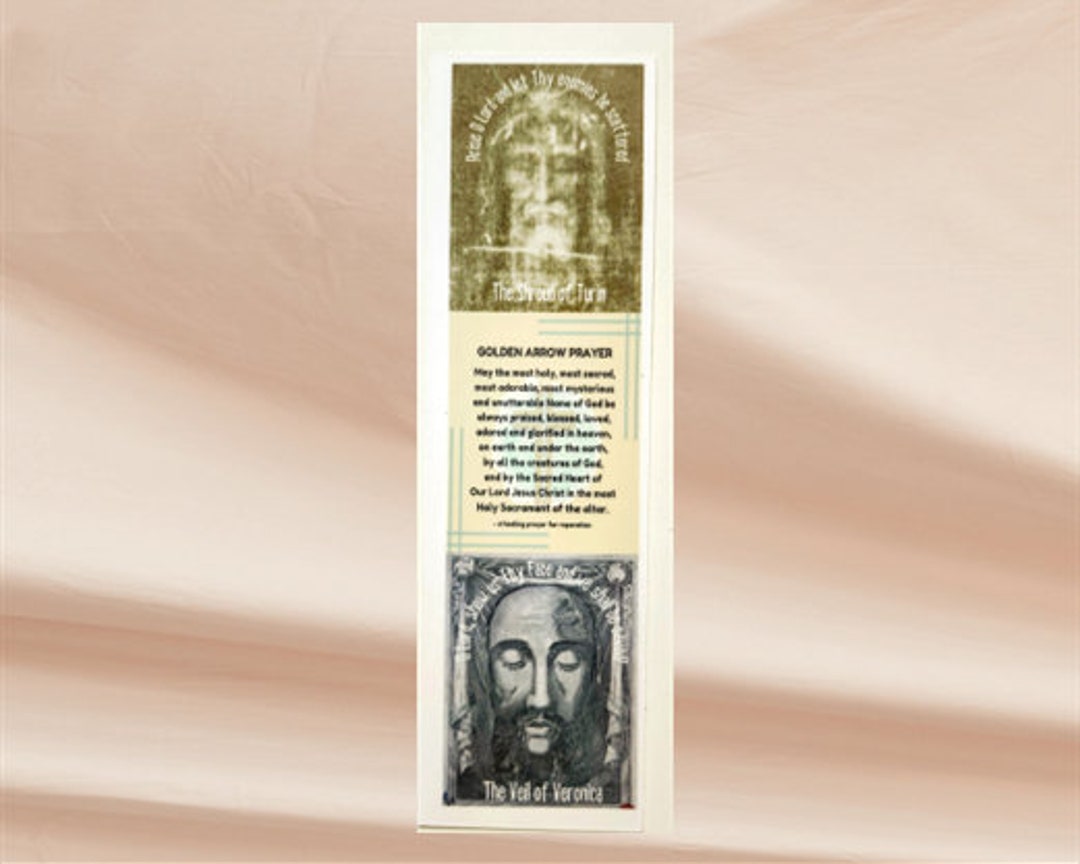 Holy Face Bookmark Shroud of Turin Bookmark Veil of Veronica Bookmark ...