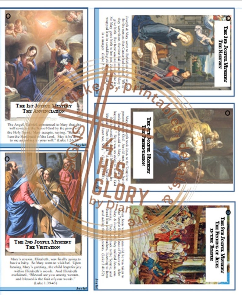 Printable Rosary Booklet How to Pray Rosary Teach Kids to Pray Rosary ...