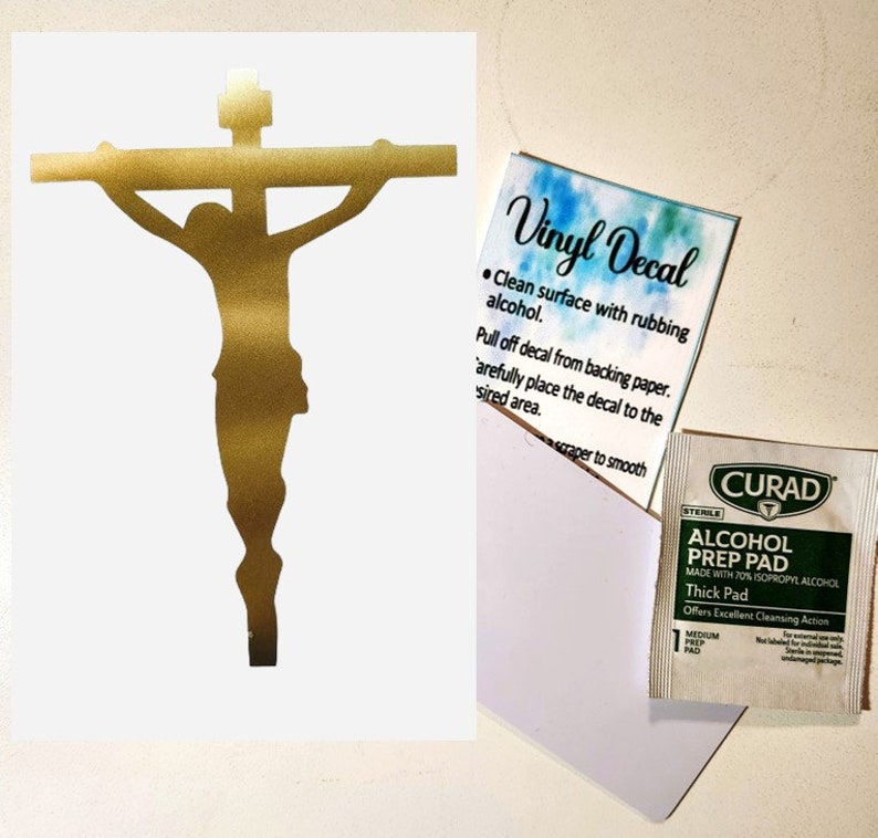 Crucifix Decal for Car Window Vinyl Jesus Crucified Sticker Water ...