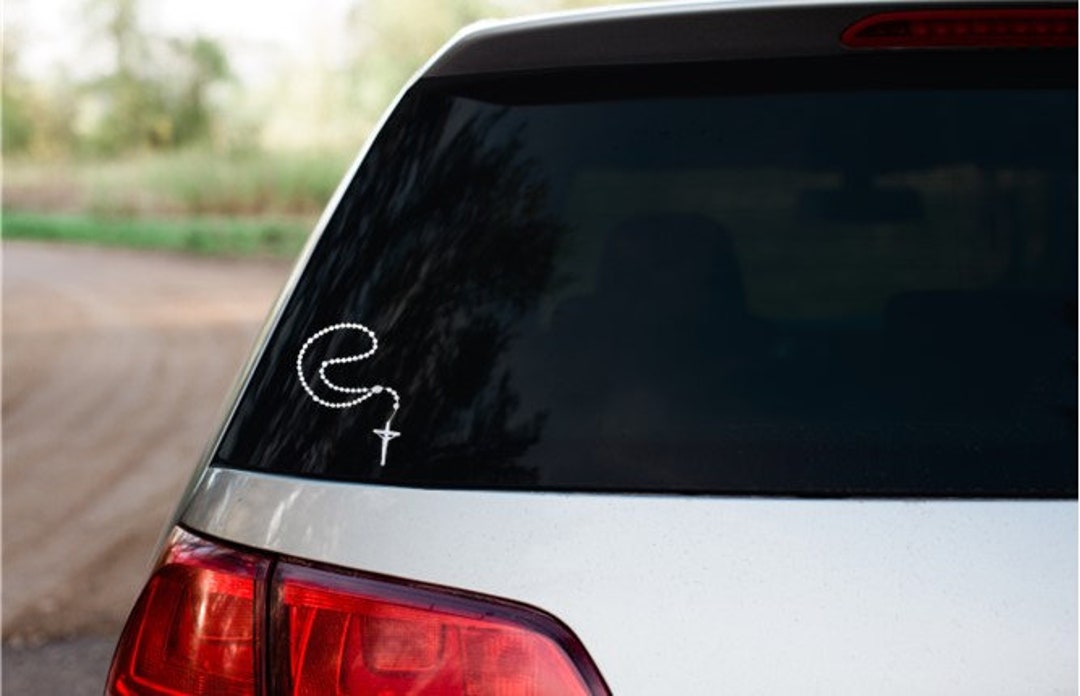 Rosary Decal for Car Window Vinyl Decal Rosary Beads Sticker Water ...