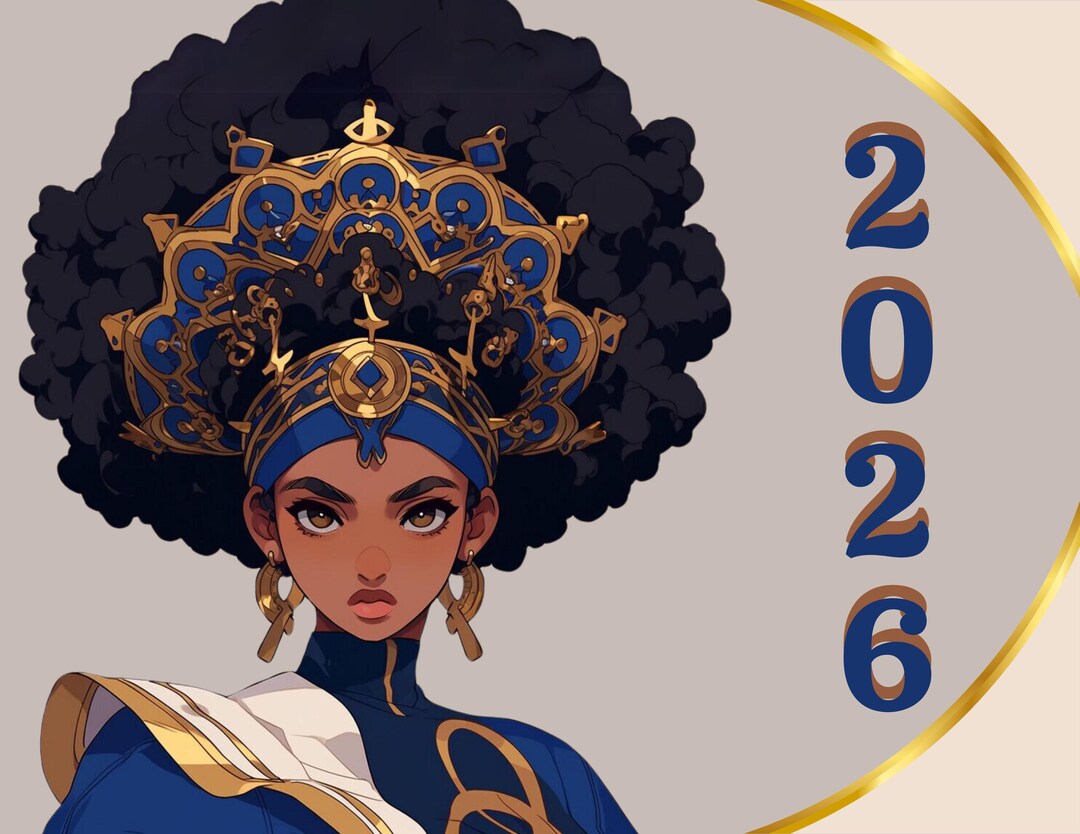 2026 Queen Calendar | Afrocentric Wall Decor | Black Woman Art | Gift ...
