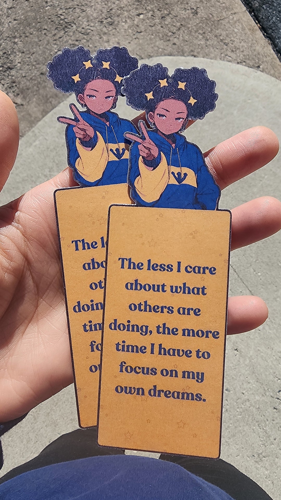 Bookmark (peace Out Girl) Ct 1 - Etsy