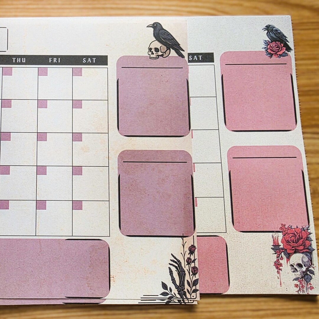 Undated Calendar Pad Set | Monthly & Weekly Tear-off Planner Pads ...