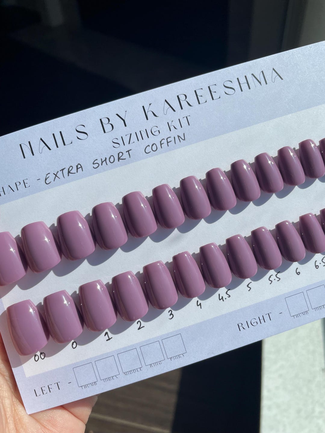 Press on Nails - Sizing Kit, Ready to Wear, Fake Nails, False Nails ...