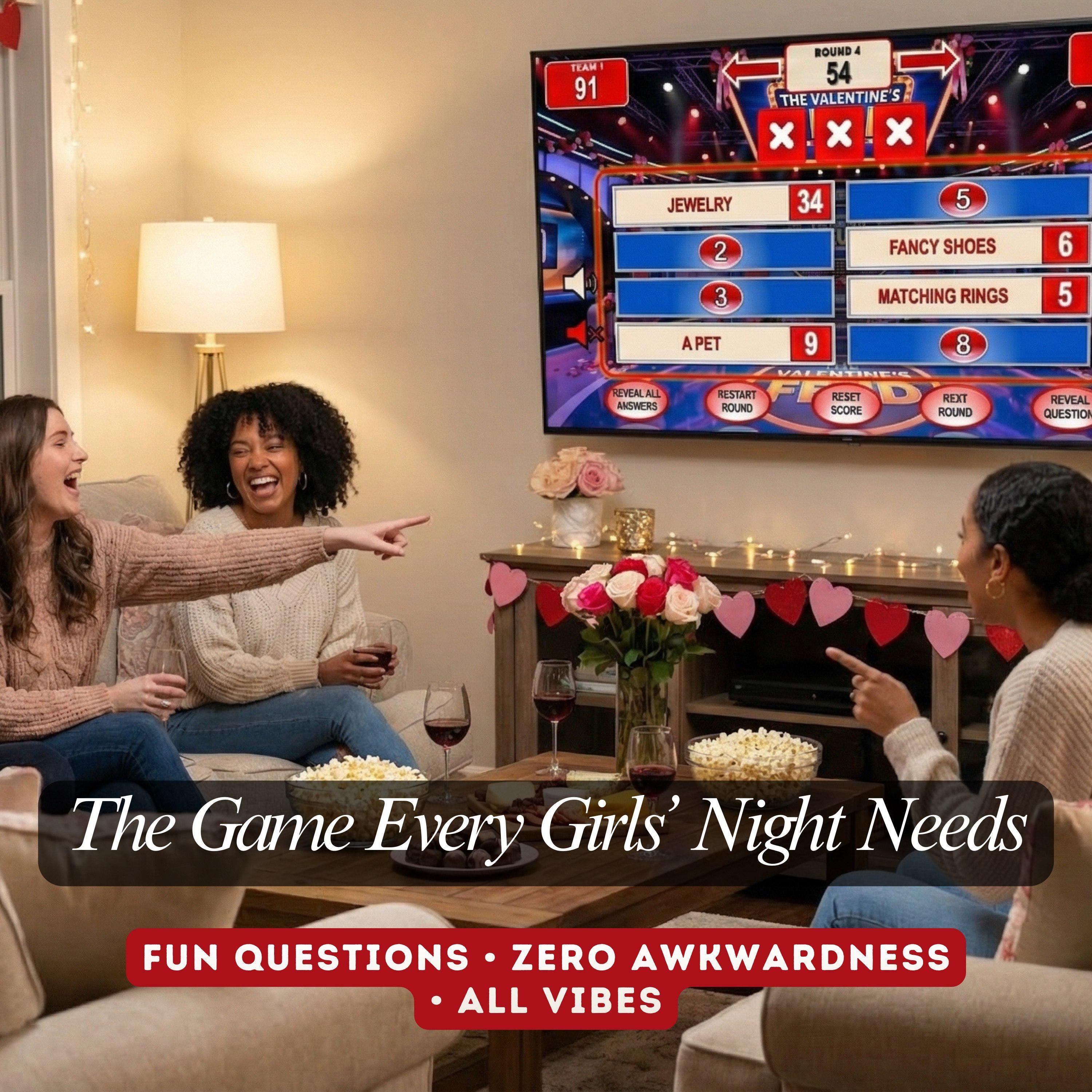 Valentines Game Friendly Feud Powerpoint Template, Valentine ...