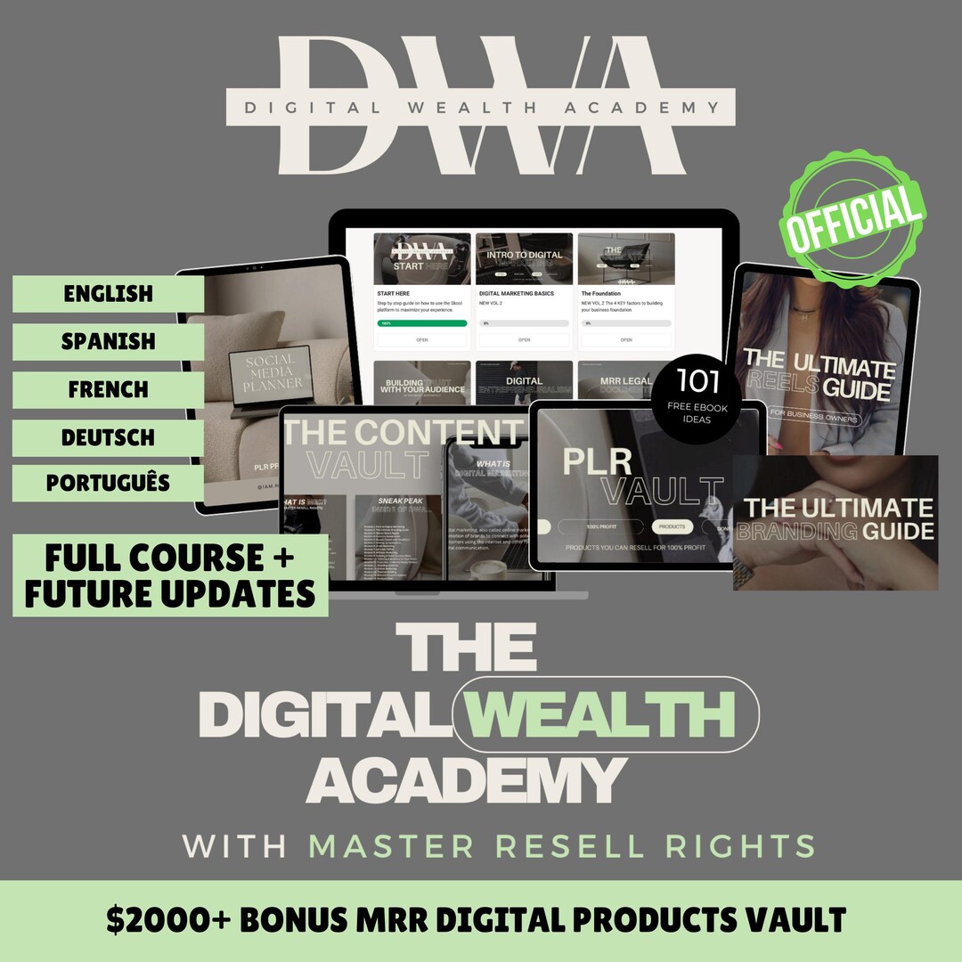 DWA Course Digital Wealth Academy MRR Online Course DWA Commercial ...