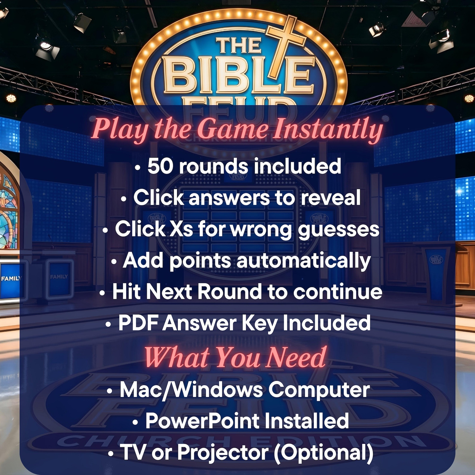 Friendly Feud Bible Games, Christian Family Interactive Powerpoint ...