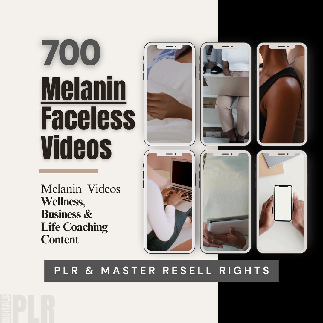 MRR Melanin Faceless Videos Branding Kit Faceless Marketing Master ...