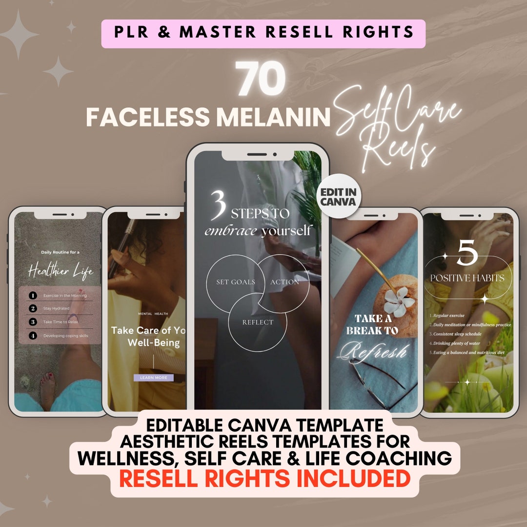 PLR Melanin Faceless Reels Master Resell Rights Instagram Reels ...
