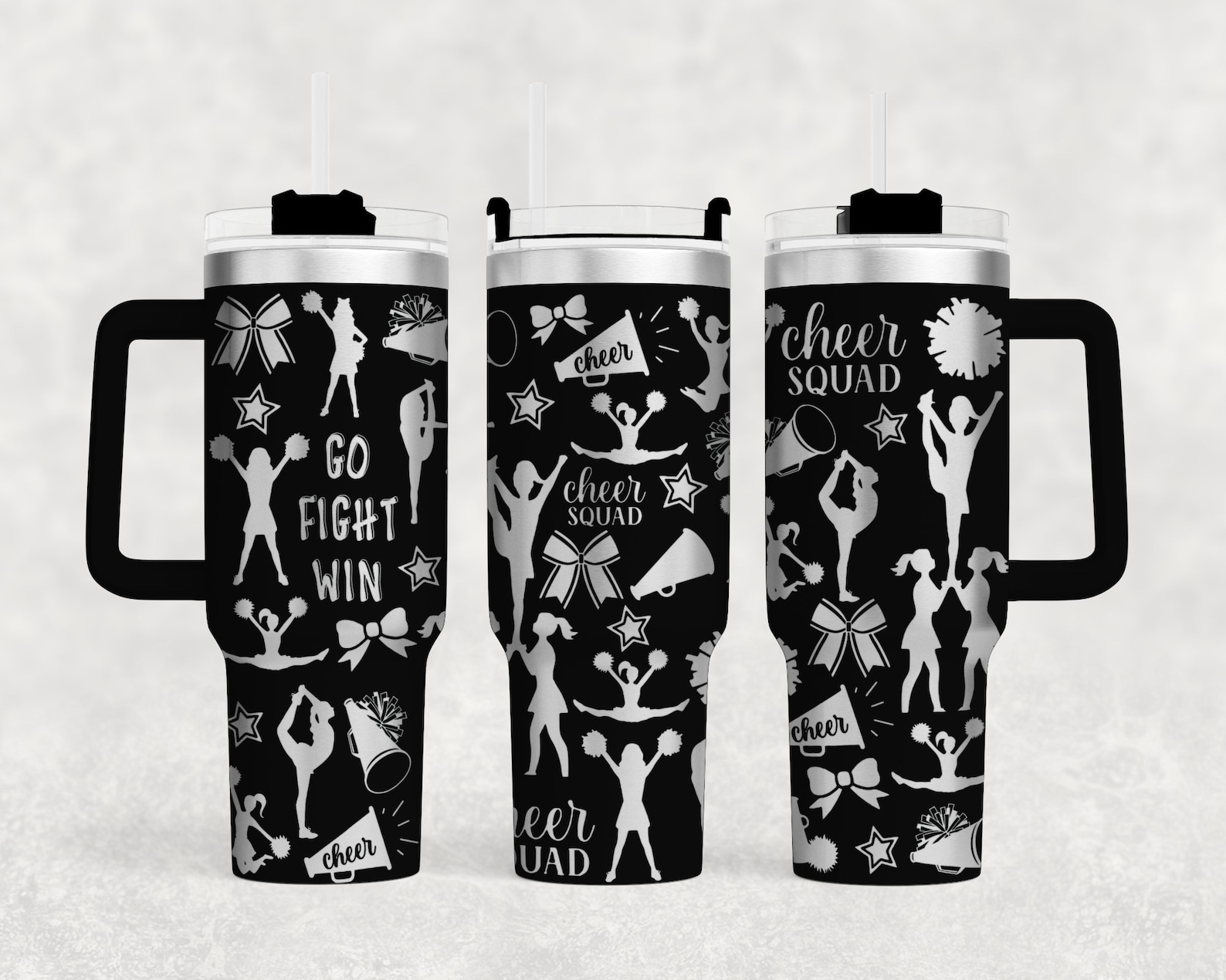 Cheer Laser Engraved Full Wrap for 40oz Tumbler, Digital Download ...