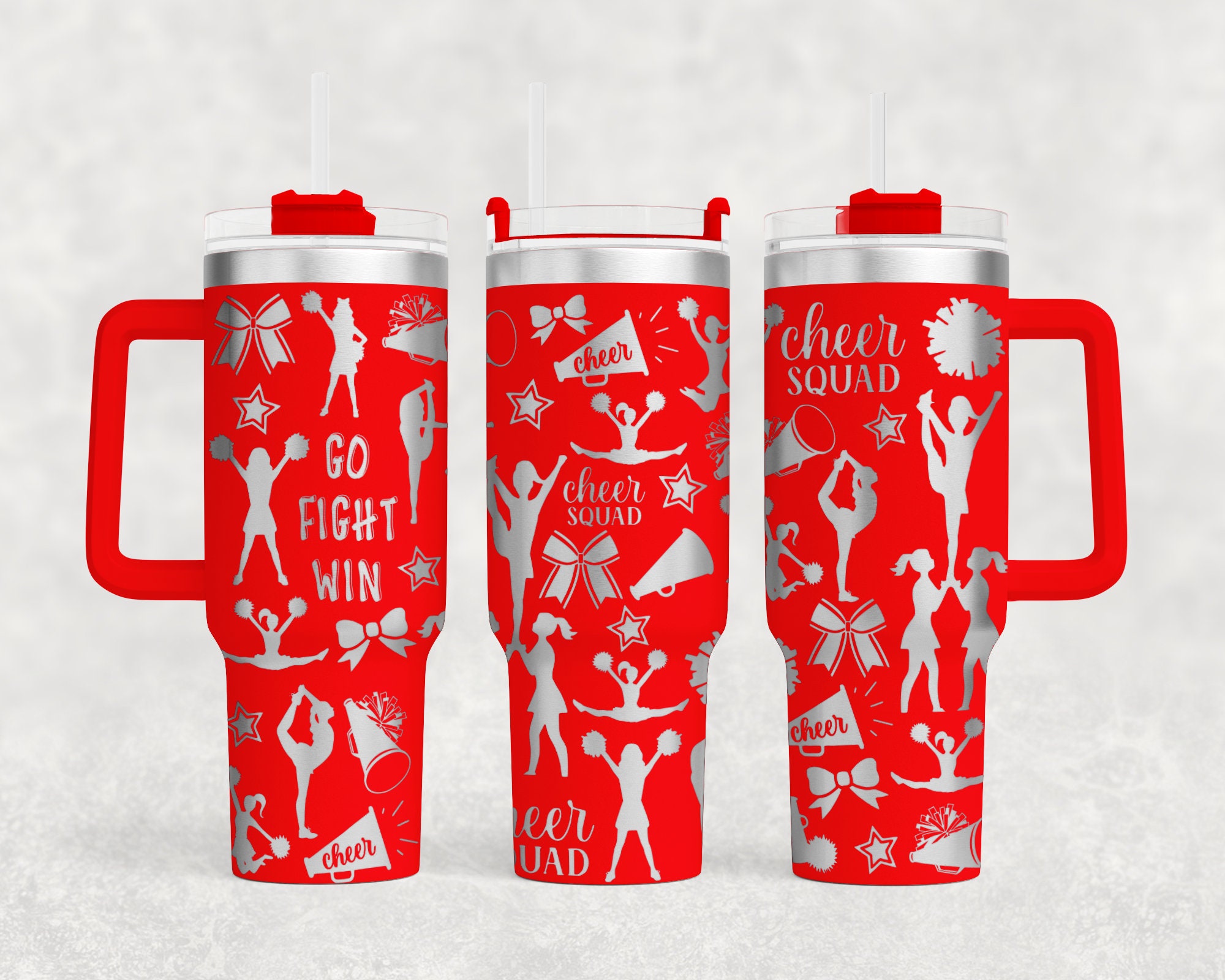 Cheer Laser Engraved Full Wrap for 40oz Tumbler, Digital Download ...