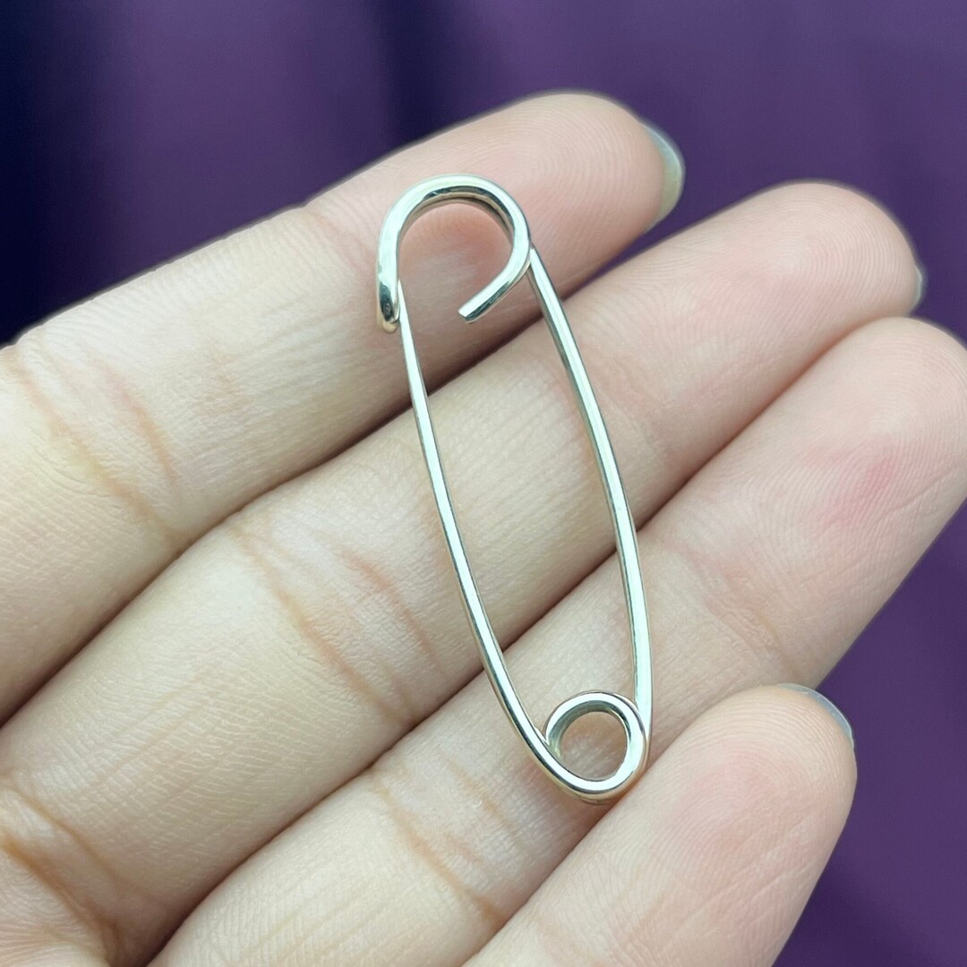 925 Sterling Silver Safety Pin Brooch, Modern Minimalist Safety Pin ...