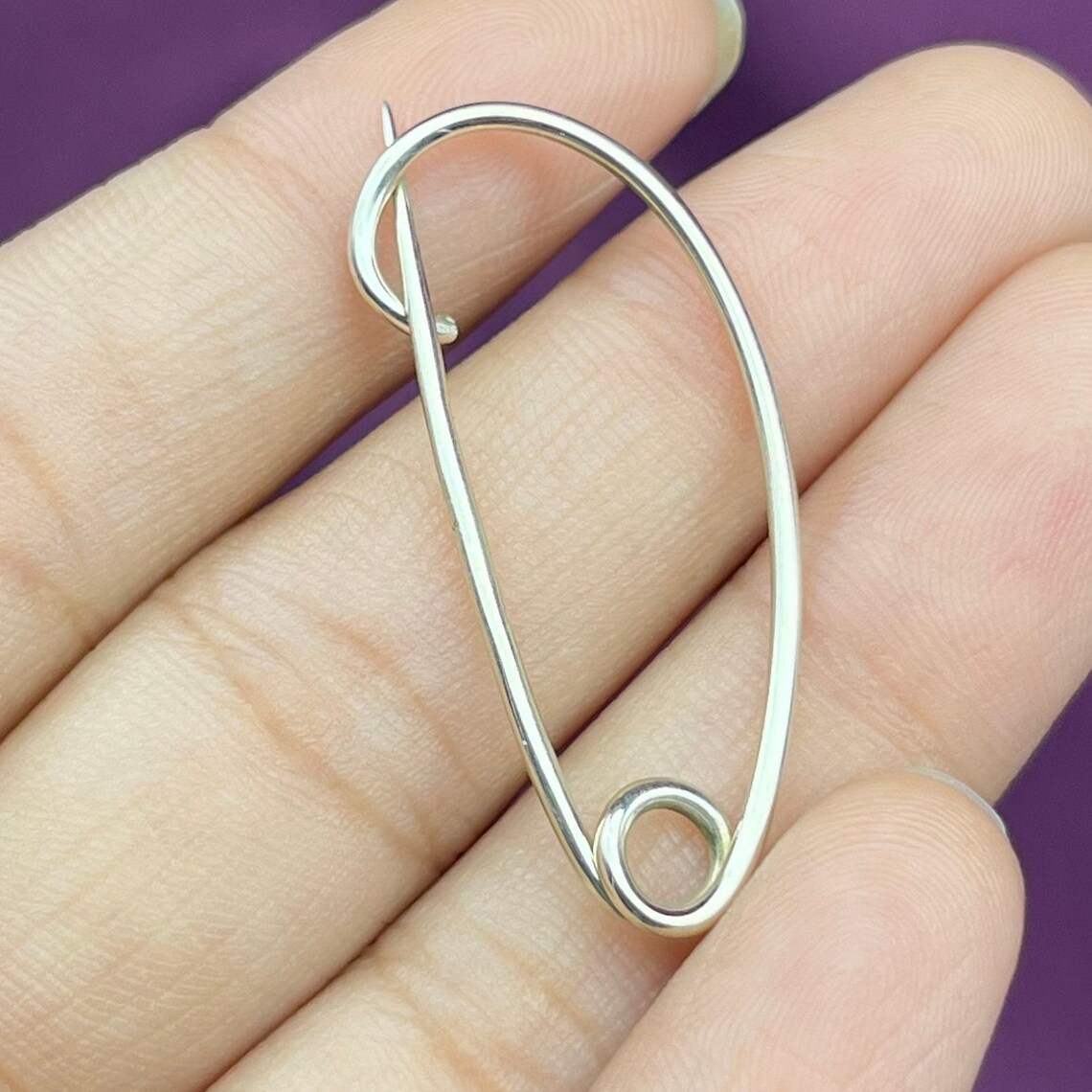 925 Sterling Silver Brooches, Minimalist Scarf Pin Brooches, Simple ...