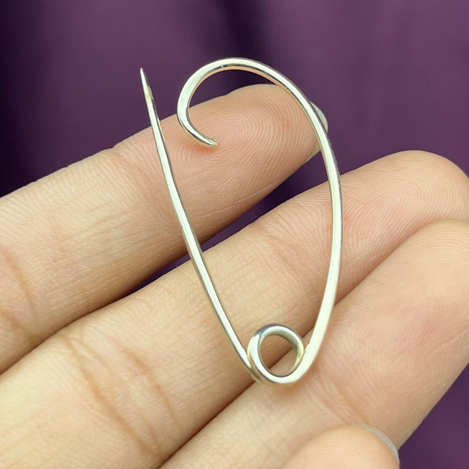 925 Sterling Silver Brooches, Minimalist Scarf Pin Brooches, Simple ...
