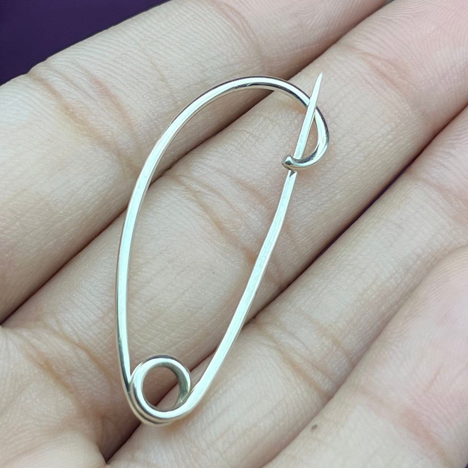 925 Sterling Silver Brooches, Minimalist Scarf Pin Brooches, Simple ...