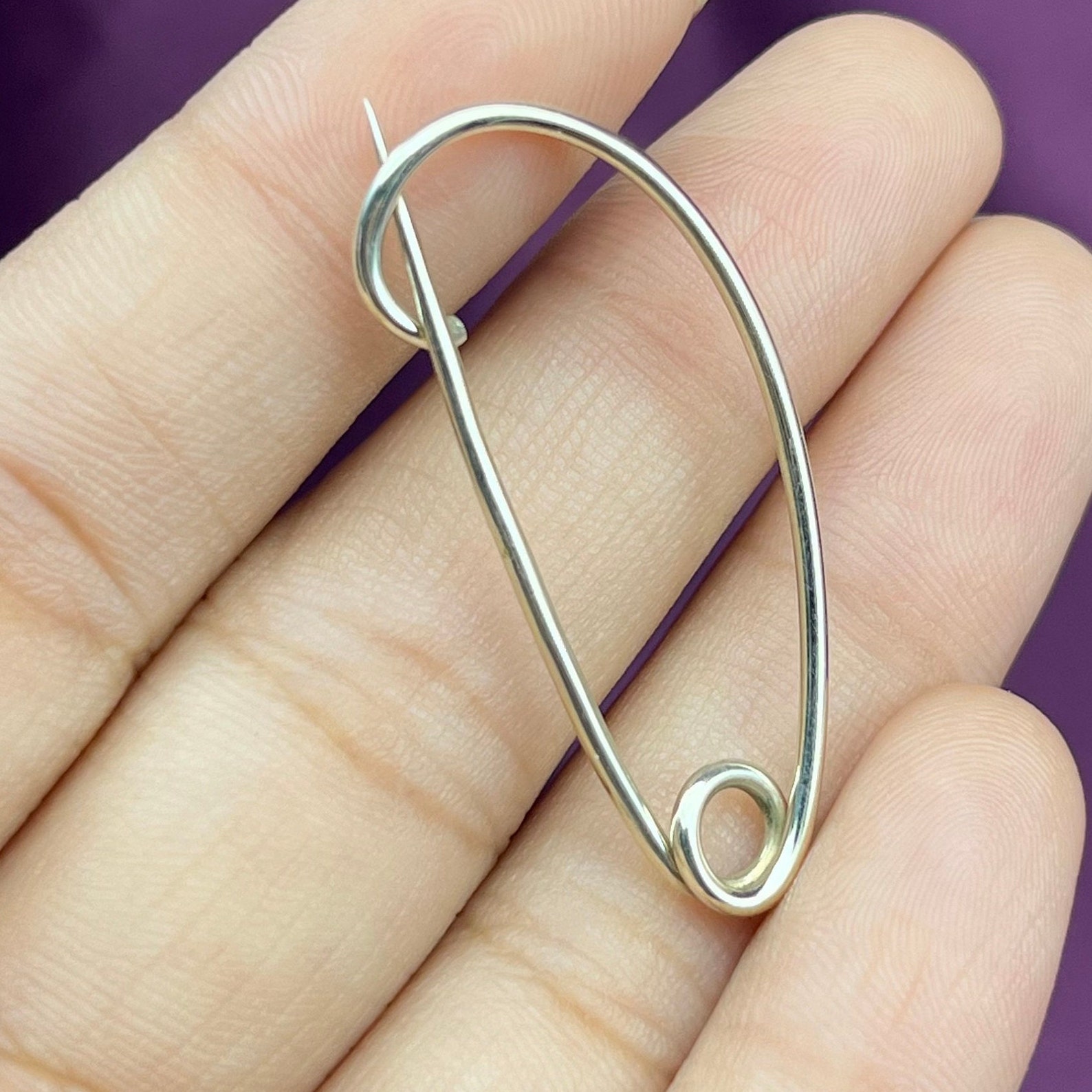 925 Sterling Silver Brooches, Minimalist Scarf Pin Brooches, Simple ...
