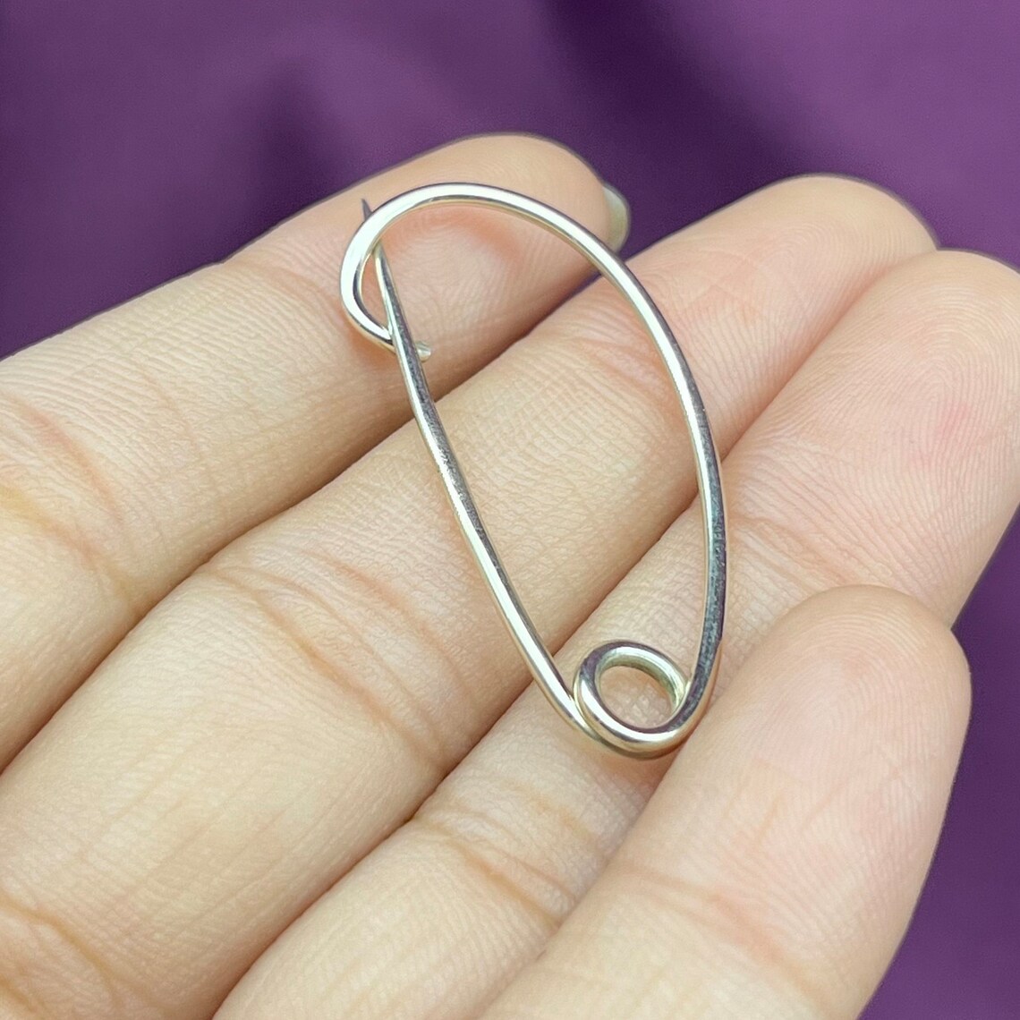925 Sterling Silver Brooches, Minimalist Scarf Pin Brooches, Simple ...