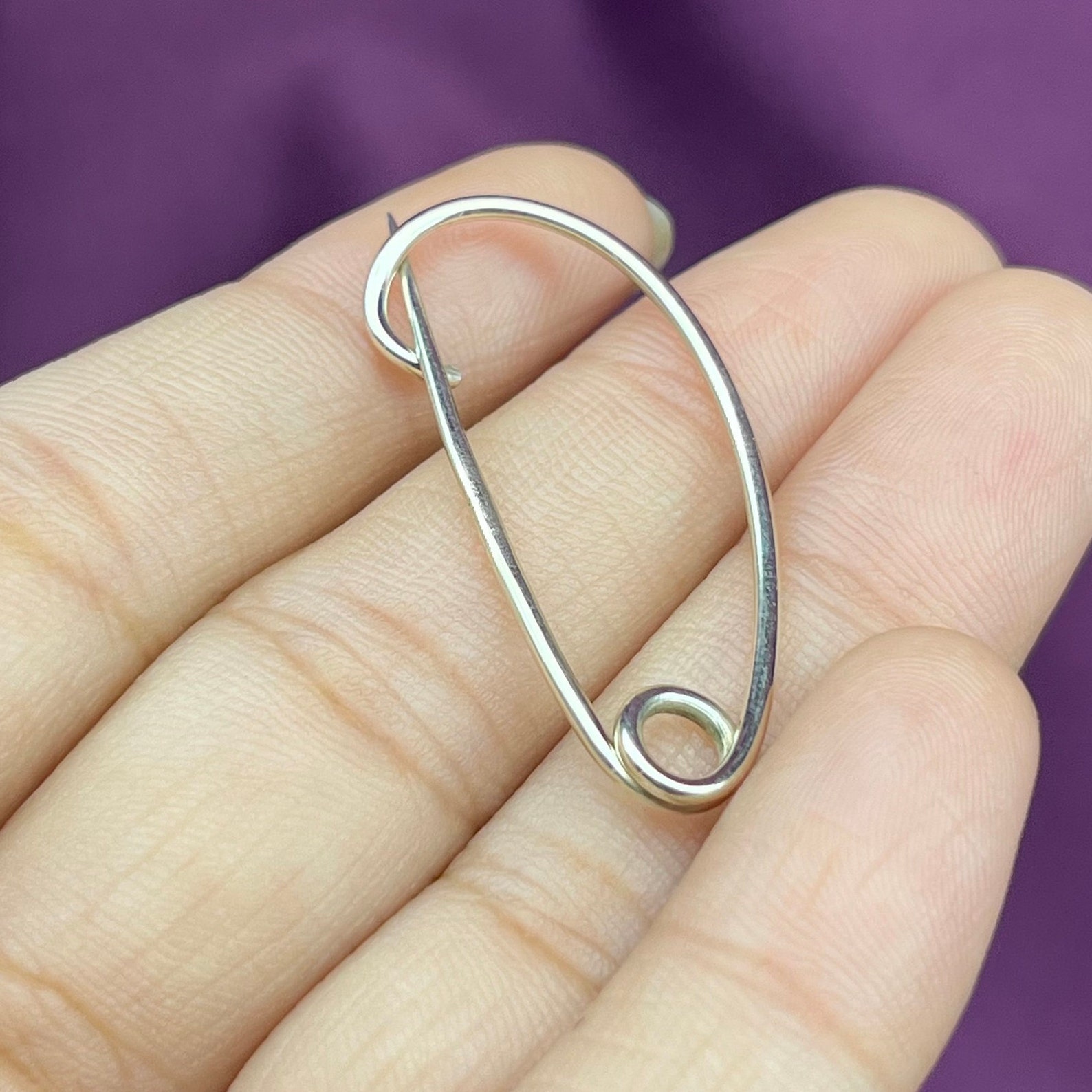 925 Sterling Silver Brooches, Minimalist Scarf Pin Brooches, Simple ...