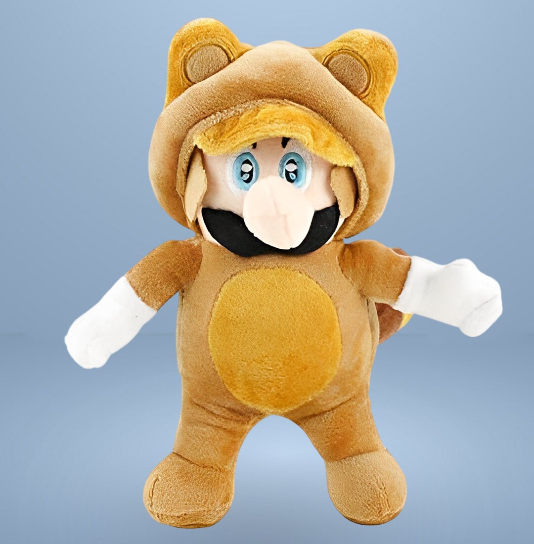 Super Mario Racoon Costume Small Plush Stuffed Toy Super - Etsy