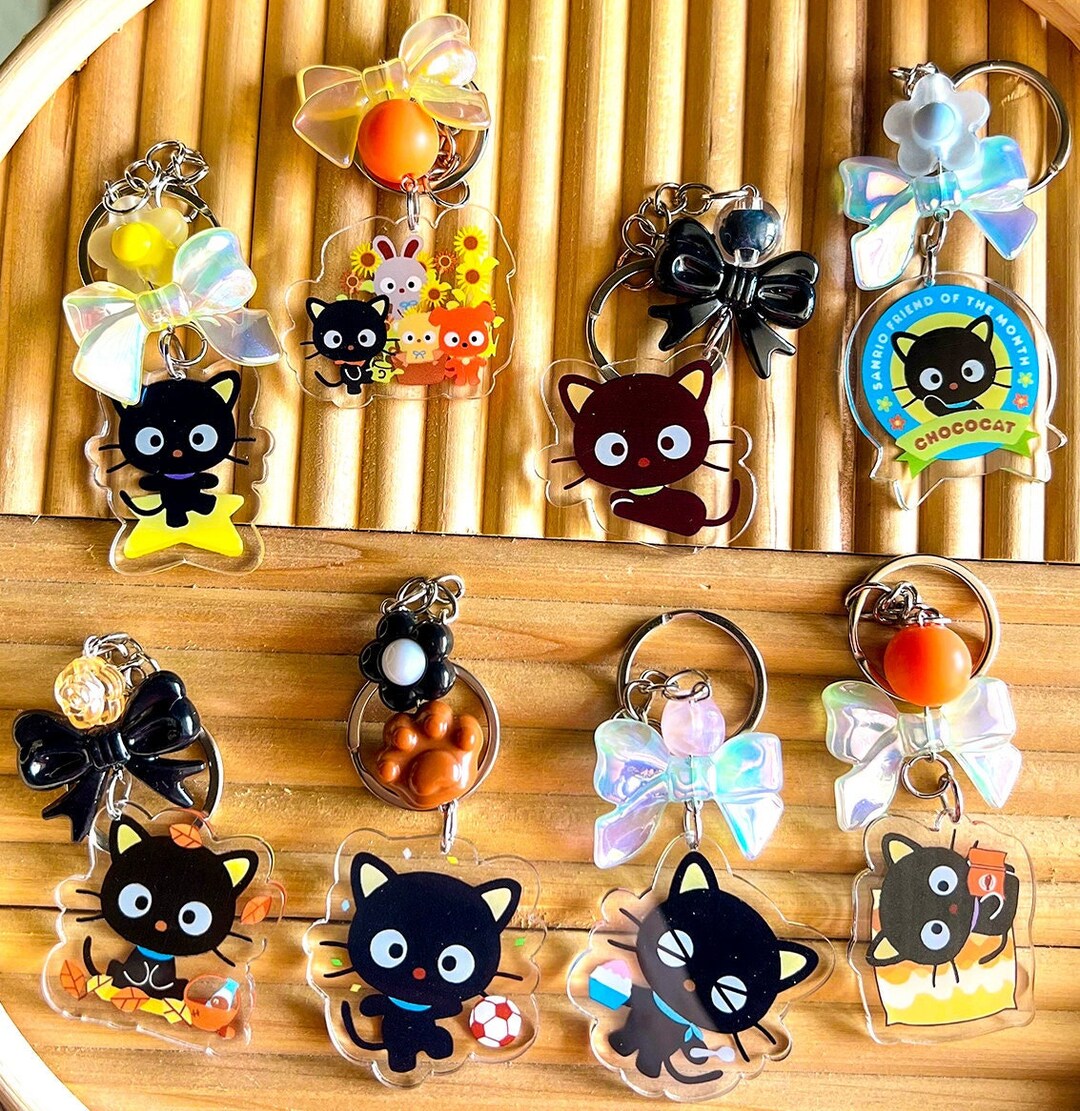 Cute Chococat Sanrio Keychain Sanrio Cat Keyrings Sanrio - Etsy