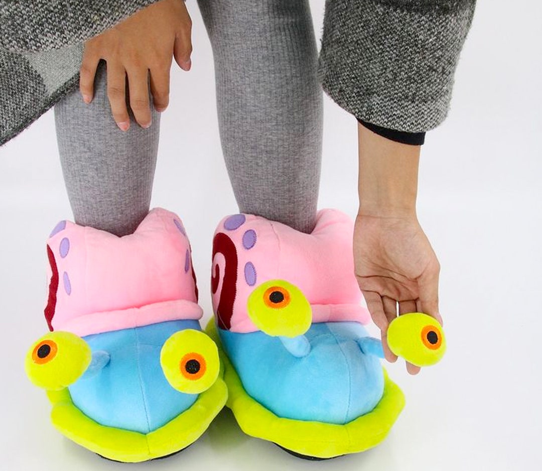 Spongebob Slippers Spongebob Snail Slippers Cute Spongebob - Etsy