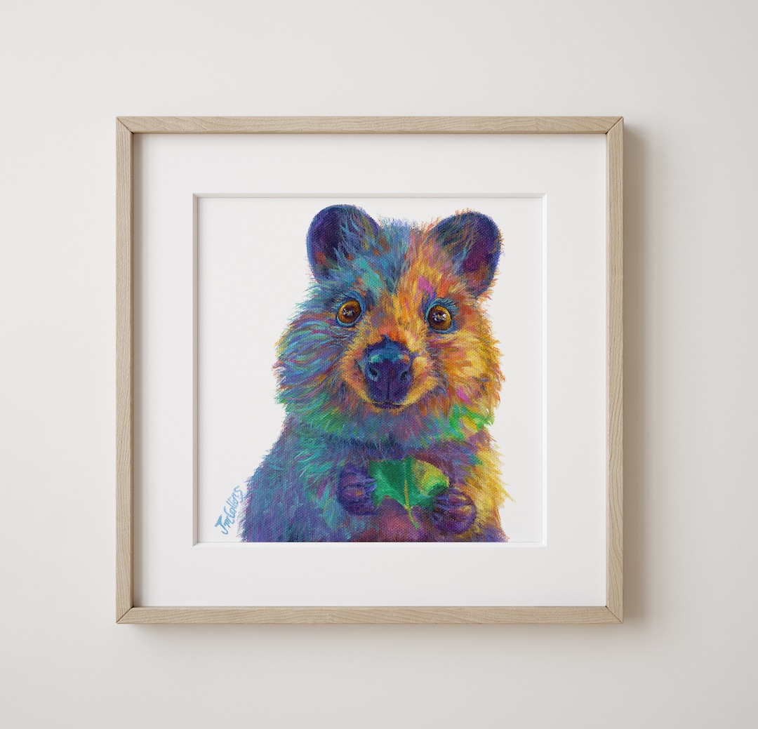 Kevin the Quokka Art Print, Australian Animal Print, Animal Nursery ...