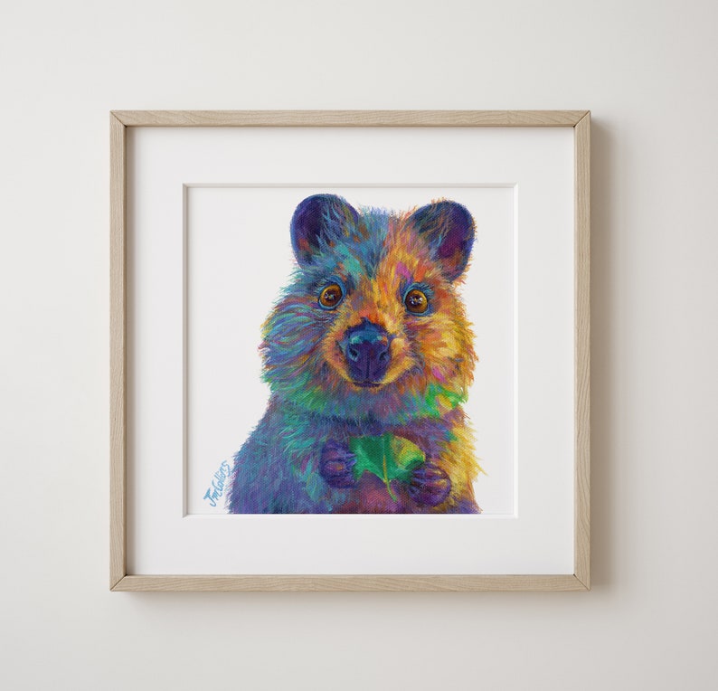 Kevin the Quokka Art Print, Australian Animal Nursery Decor - Etsy