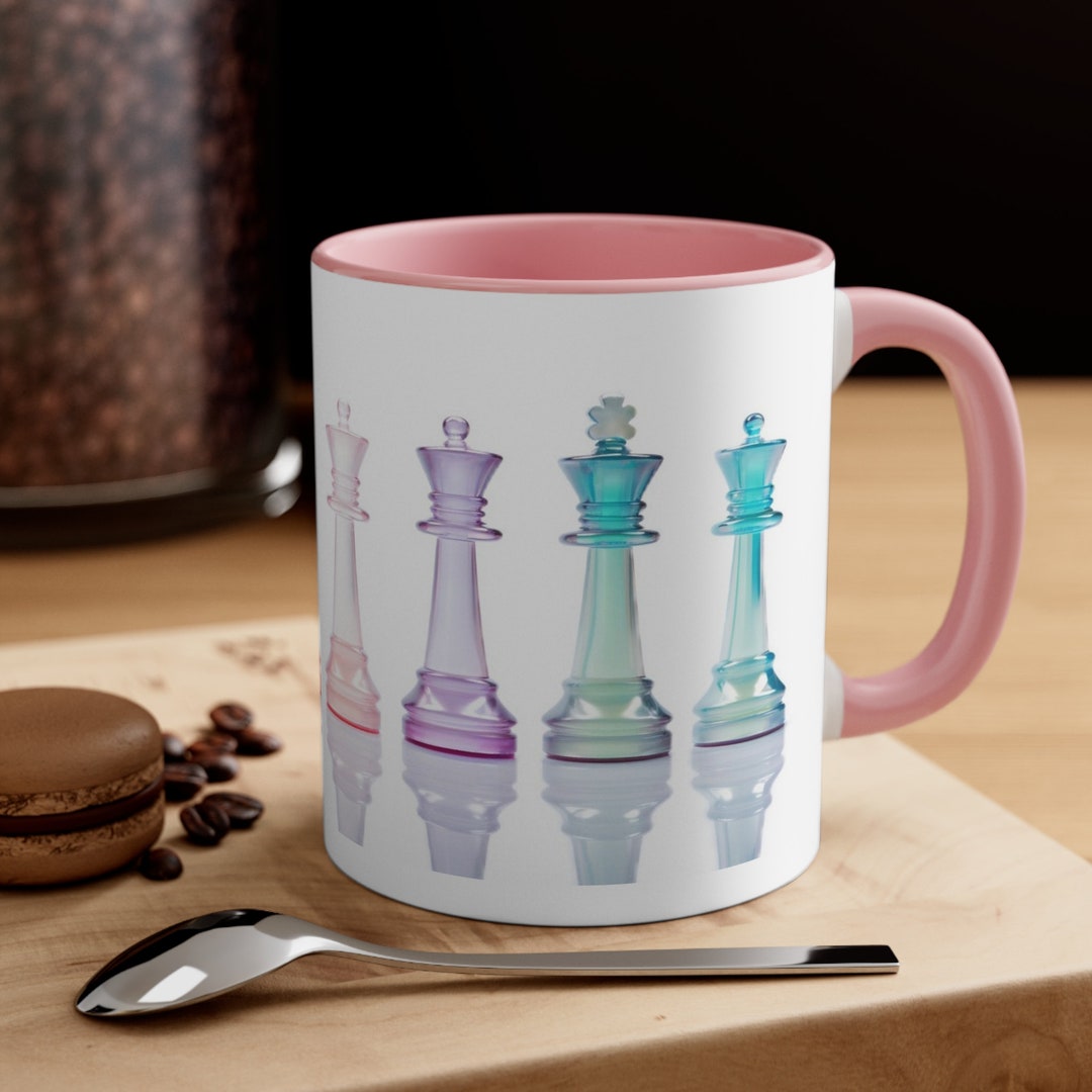 Queen's Gambit Iridescent Chess Mug: 11oz Ceramic Coffee Cup - Etsy