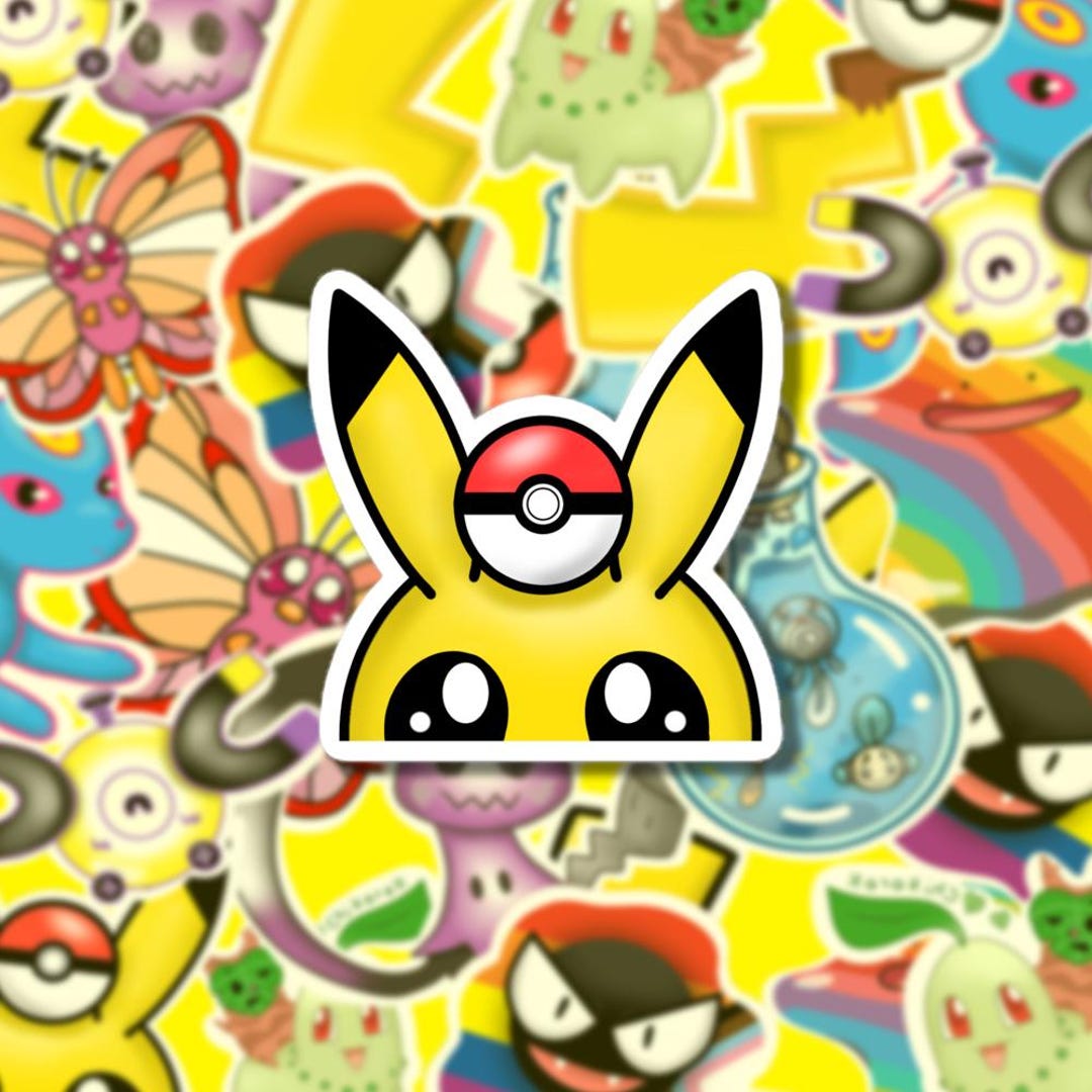 Pokemon Sticker Pack - Custom Handmade Vinyl Stickers - 4 Inch Die Cut ...