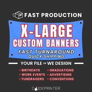 LARGE CUSTOM BANNERS | 1-day Production | Fast Shipping | Full Color ...