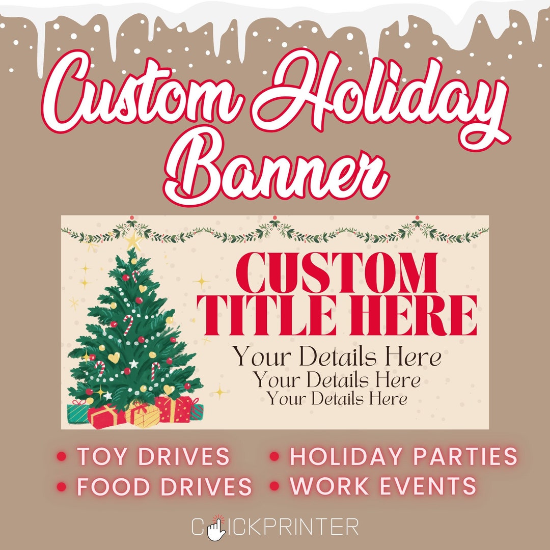 CUSTOM HOLIDAY BANNERS | 1-day Production | Fast Shipping | Full Color ...