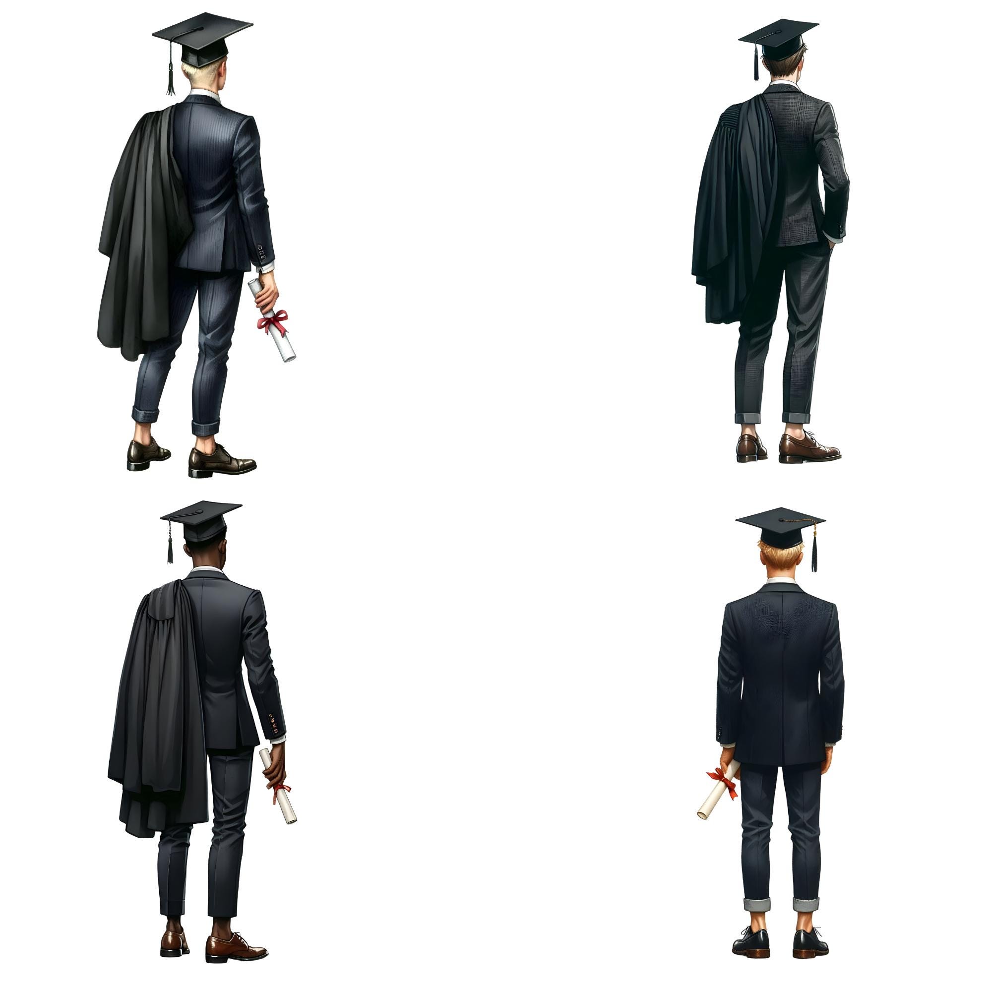 26 Graduation Guy Clipart, Black Suit Graduate Clipart, Graduation ...