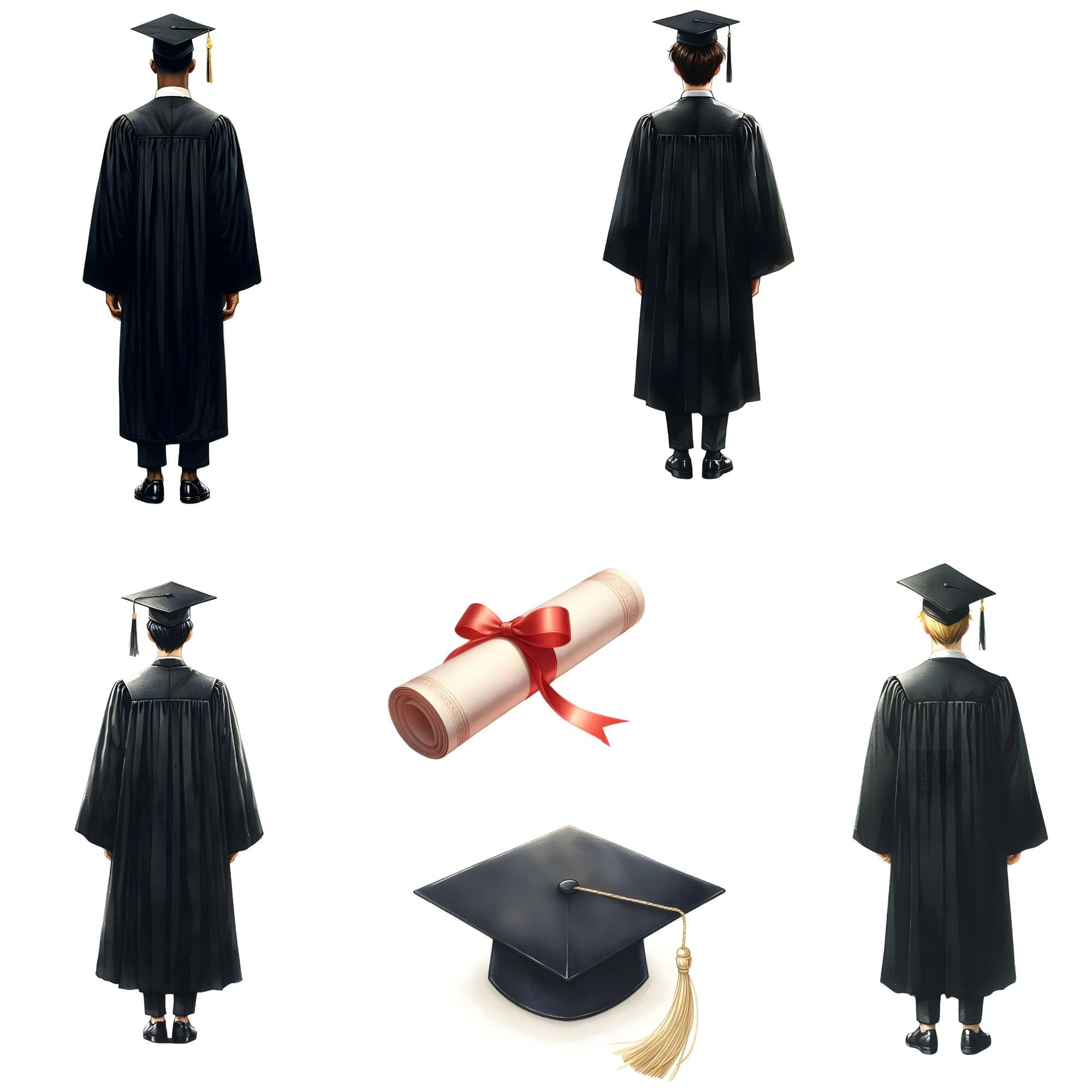 26 Graduation Guy Clipart, Black Suit Graduate Clipart, Graduation ...