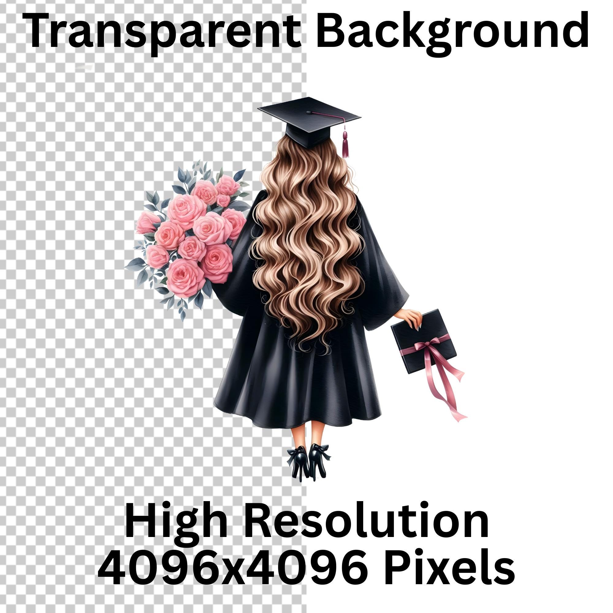 25 Graduation Girl Clipart Bundle, Graduation Clipart, Student Grad ...