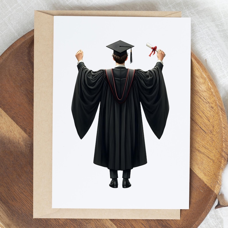 26 Graduation Guy Clipart, Black Suit Graduate Clipart, Graduation ...