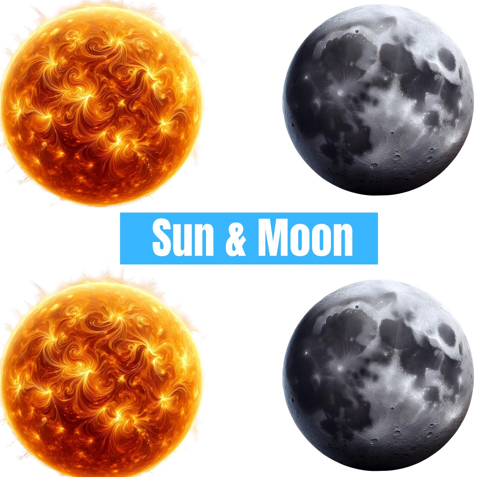 Realistic Solar System Clipart, Planets Clipart, Space Illustration, 10 ...