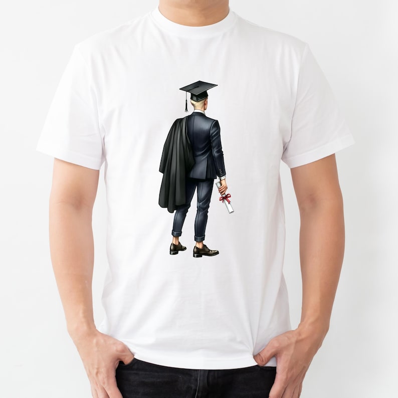 26 Graduation Guy Clipart, Black Suit Graduate Clipart, Graduation ...